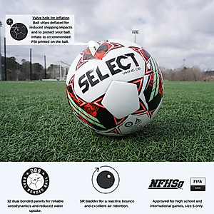 SELECT Viking DB Soccer Ball, White/Red/Green V22, Size 5
