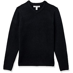 Amazon Essentials Men's Long-Sleeve Soft Touch V-Neck Sweater, Black, X-Large