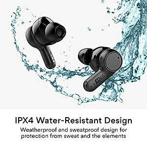 MEE audio X20 True Wireless Earbuds - Bluetooth 5.0 Stereo Headphones with Charging Case - Active Noise Cancelling in Ear Earphones - IPX4 Sweat Resistant, Built-in Headset, Mic & Touch Control