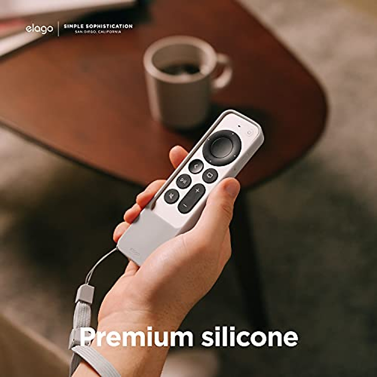 elago R4 Retro Case Compatible with 2022 Apple TV 4K Siri Remote 3rd Generation, Compatible with 2021 Apple TV Siri Remote 2nd Gen - Classic Controller Design [Non-Functional], Protective (Light Grey)