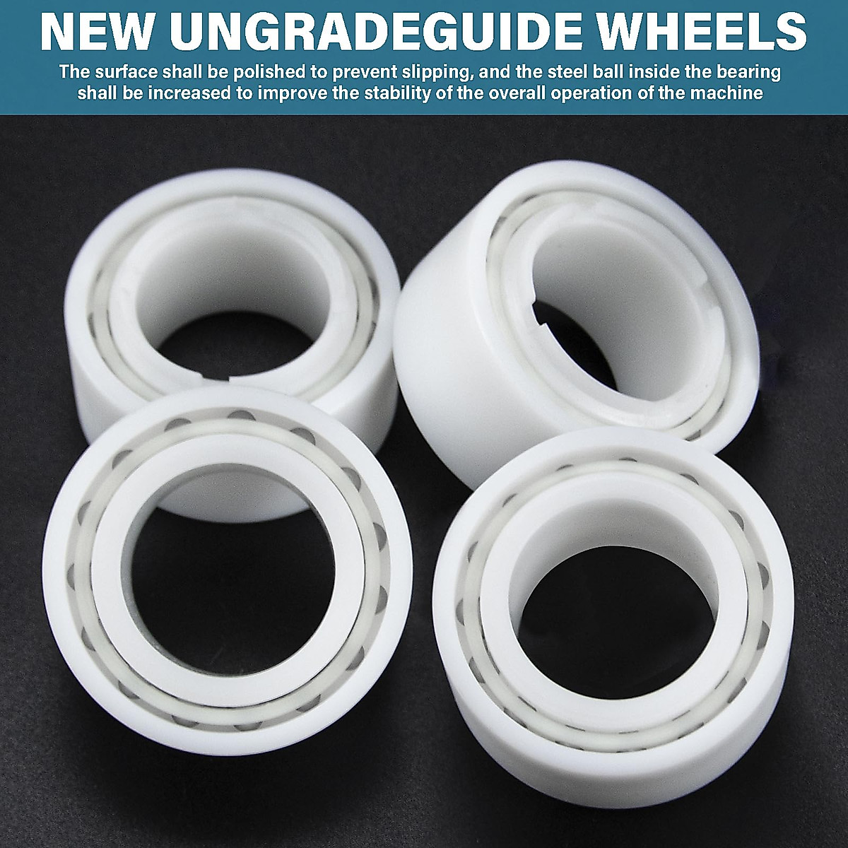 3884997-R6 Guide Wheels Parts Fit for Dolphin Dolphin Pool Cleaner Guide Wheels Replacement, 4 Pack Guide Wheels with 2 Pully Gears Compatible with Maytronics Dolphin Nautilus Cc Plus Premier