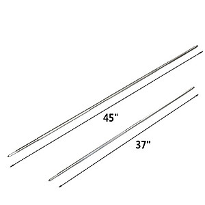 Onlyfire 37-45'' x 1/2'' Universal Hexagon 304 Stainless Steel Grill Rotisserie Spit Rod