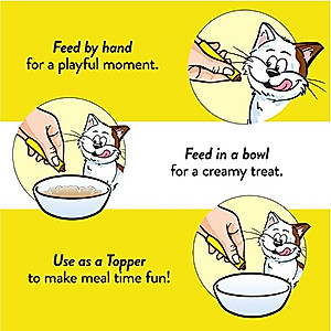 Temptations Creamy Puree with Chicken, Salmon, and Tuna, Variety Pack of Lickable Cat Treats, 0.42 Oz Pouches, 48 Count Variety Pack