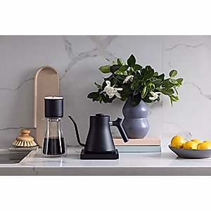 Fellow Stagg EKG Electric Gooseneck Kettle - Pour-Over Coffee and Tea Kettle - Stainless Steel Kettle Water Boiler - Quick Heating Electric Kettles for Boiling Water - Matte Black