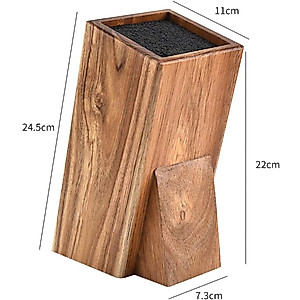 DOITOOL 1pc wooden holder kitchen holder slot holder holder rack Block rack Small Block storage rack Wooden Stand Divide the universal