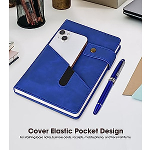 vfaejll A5 Lined Leather Journal Notebook for Men Women,5.9 X 8.4 Personalized Hardcover Journal with Pen,200 Pages 100 Gsm Thick Ruled Paper Daily Diary for School,Travel,Business,Work,Home,Writing