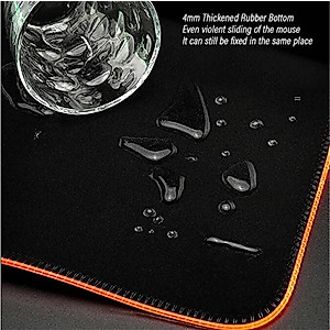 Gaming Mouse Pads Oversized Led Zero Two Mouse Pad Large RGB Mice Pad Computer Keyboard Pad Extended Desk Pad with Stitched Edge Frame 300X600Mm