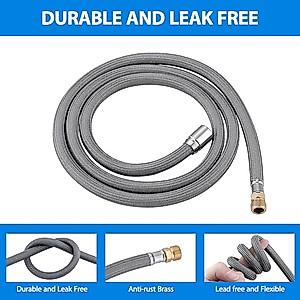 Kitchen Faucet Replacement Hose Compatible with American Standard M922367-007220A, 59-Inch Pull Down Spray Hose (M922367-007220A faucet hose)