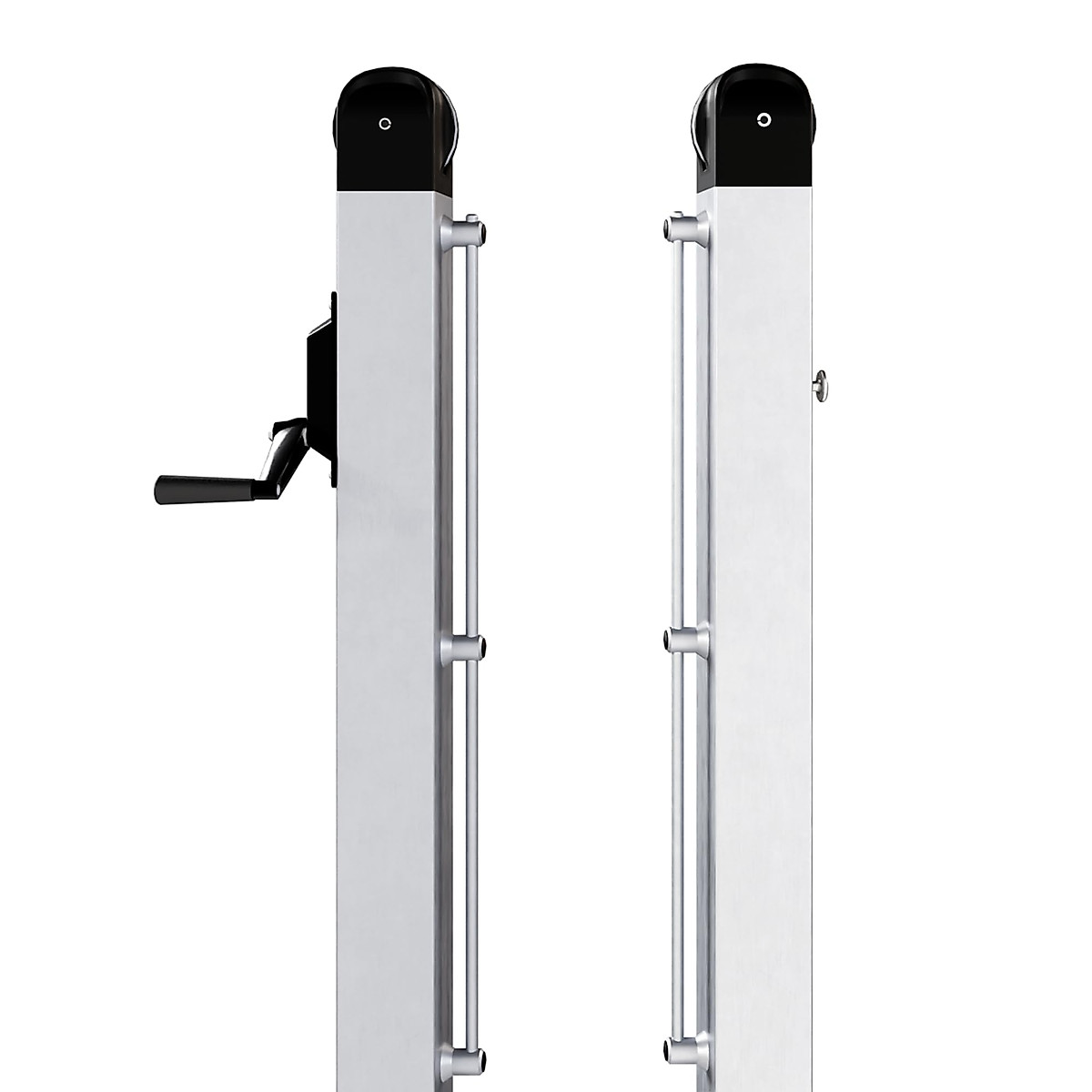 Dominator In Ground Pickleball System - Includes Two Heavy Duty Square Pickleball Posts with Net and Sleeves - Aluminum, Rust Free, and Follows USAPA Standards