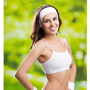 TERSE Headbands for Women Short Hair Non Slip Elastic Sweat Hairbands Soft Fabric Hair Bands Workout Yoga Running Sport Thin Hair Wrap for Girls