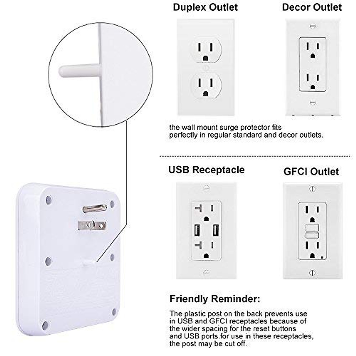 KMC Smart Tap 2-Pack, 4-Outlet Smart Plug WiFi Outlet Wall Tap, Energy Monitoring, Works with Alexa and Google Home, Remote Control Your Devices from Anywhere, No Hub Required, ETL Certified, White