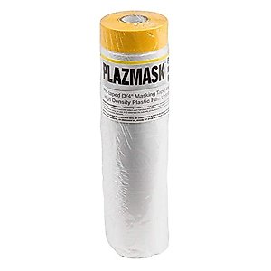 PlazMask Pre-Taped Masking Film, 5-Feet X 65-Feet