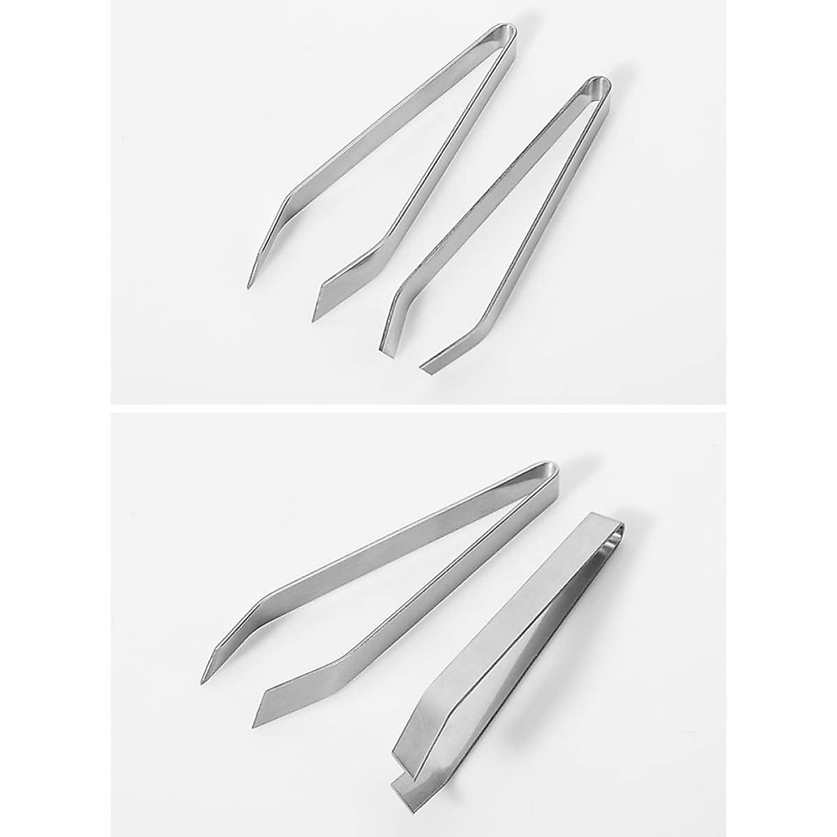 3 Pcs Fish Bone Tweezer Food Tweezers for Hair Removing Stainless Steel Tweezer Fish Bone Clip for Restaurant Slant Tweezer for Bone Removing