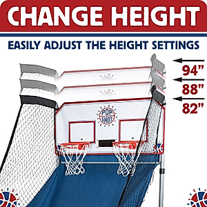 Pop-A-Shot Official Home Dual Shot Basketball Arcade Game - Blue (Blue)