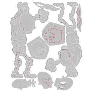 Sizzix Thinlits Die Set 9PK Mr. Bones, Colorize by Tim Holtz, 665554, Multicolor