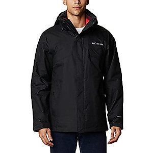 Columbia Men's Bugaboo II Fleece Interchange Jacket, Black/Red, Medium