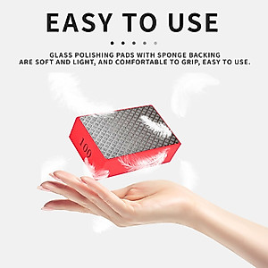 4 Pcs/Set Diamond Polishing Pads for Hand Sanding Tile Concrete Glass Ceramics Marble Granite, Wet or Dry Diamond Sanding Pads, Tile Tools(60#,100#,200#,400#)