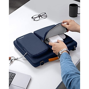 tomtoc 360 Protective Laptop Shoulder Bag for 13 Inch MacBook Pro M2/A2686 M1/A2338 2022-2016, MacBook Air M3/A3113 M2/A2681 M1/A2337 2024-2018, 13-in Surface Pro 10/9, Water-resistant Accessory Case