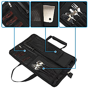 Knife Roll,Chef knife bag,Heavy Duty Knife Case,13 Slots Knife Bags For Chefs Knife Roll Bag,Chef Bag For Knives and Kitchen Utensils,Knife Holder Carrying Case Gifts for Men Dad Husband Boyfriend Him