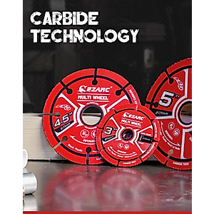 EZARC 3 Inch Cut Off Wheels, Carbide Cutting Disc, Angle Grinder Cutting Wheel for Wood, Wood with Nails, Laminate, Plastic, Plaster, 2 Pack