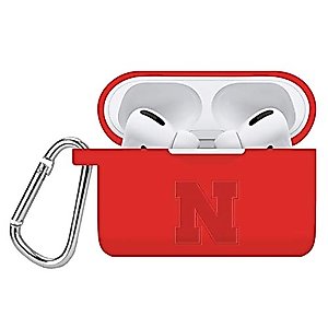 AFFINITY BANDS Nebraska Huskers Engraved Silicone Case Cover Compatible with Apple AirPods Pro (Red)