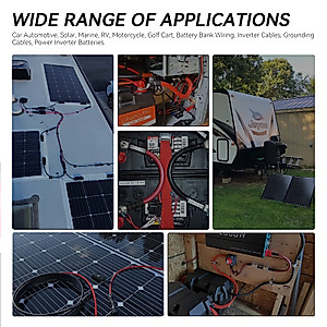 10AWG Solar Extension Cable 50Ft, 10 Gauge Solar Panle Extension Cables Wire 50 Feet with Female and Male Solar Connector Adapter Kit (Red&Black)