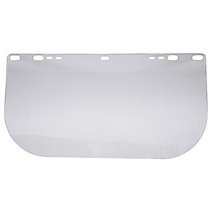 Jackson Safety Faceshield Window for Jackson Safety Headgear, 8" x 15.5" x 0.04", PETG, Unbound, Clear (Case of 12), 29104