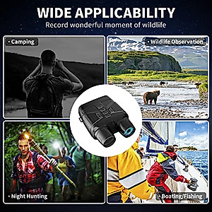 Night Vision Binoculars - Night Vision Goggles for Adults, 3'' Digital Infrared Night Vision can Save Photo and Video with 32GB Memory Card & Rechargeable Lithium Battery