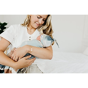 Baby Beanie Hat Top Knot Stretchy Soft"Picasso" by Copper Pearl