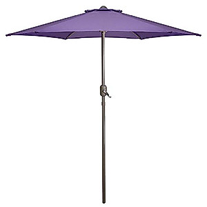 Northlight 7.5ft Outdoor Patio Market Umbrella with Hand Crank, Purple