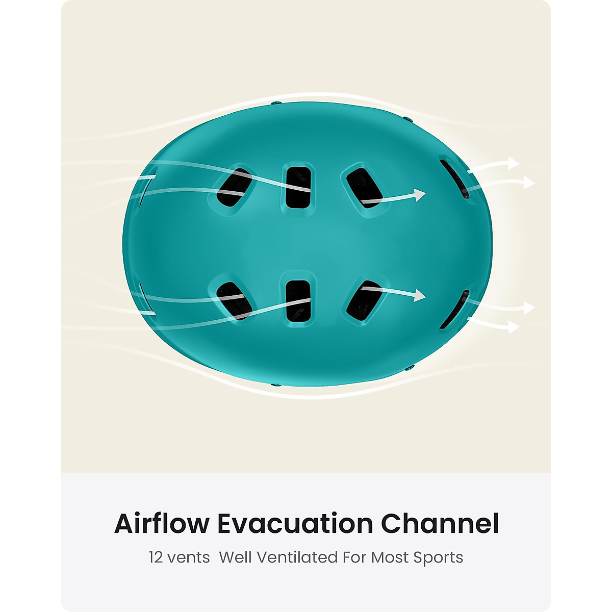 OutdoorMaster Skateboard Cycling Helmet - Two Removable Liners Ventilation Multi-Sport Scooter Roller Skate Inline Skating Rollerblading for Kids, Youth & Adults - M - Sea Green