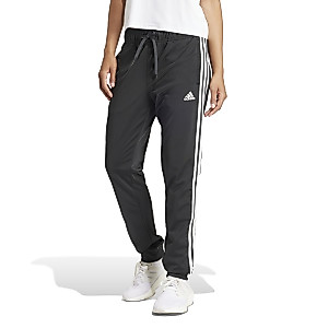 adidas Women's Essentials Fleece Tapered Cuff Pants, Black, Medium