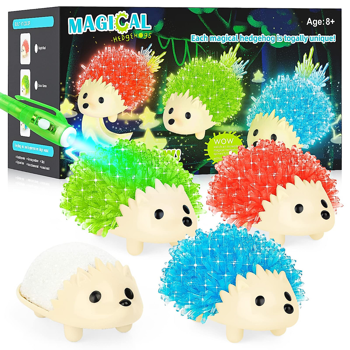 sdaymol Glowing Crystal Growing Kit,Science Kits for Kids Age 8-12,DIY Science Experiments Lab Learning & Educational Toys,STEM Projects Toys Gifts for Boys & Girls Ages 8 9 10 12