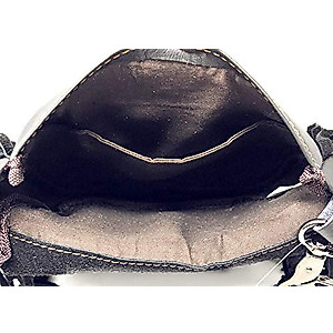 Western Genuine Leather Floral Tooled Fringe Womens Crossbody Bag 3 Color (Laser Cut Brown)