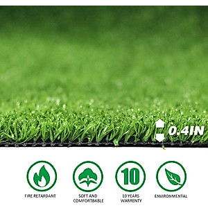 Sigetree Artificial Grass Mats Lawn Carpet Customized Sizes, Synthetic, Indoor Outdoor Landscape, Faux Grass Rug for Pets 3Feet X 5Feet