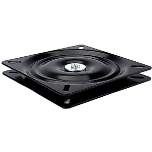 AAGUT 7'' Heavy Duty Bar Stool Swivel Replacement, Square Swivel Mechanism for Recliner Chair or Furniture, Ball Bearing Seat Swivel Base, Black