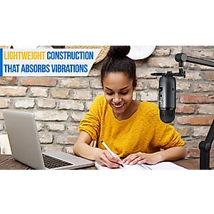 Vocalbeat Blue Yeti Microphone Shock Mount Mic Holder - Blue Yeti Shock Mount for Anti Vibrations from Quality Aluminum Material - Shockmount Accessories Compatible with Blue Yeti Boom Arm Mic Stand