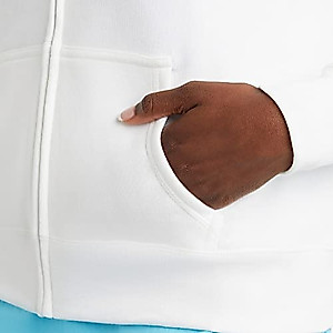 Hanes womens Ecosmart Full-zip Hoodie Sweatshirt Warm Up or Track Jacket, White, Medium US