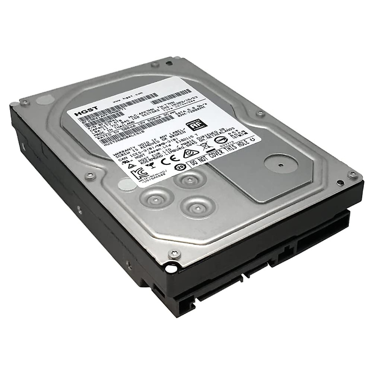 MDD - HGST Ultrastar (HUS726060ALE610) 6TB 7200RPM 128MB Cache SATA 6Gb/s 3.5-inch Enterprise Hard Drive (for NAS, Desktop PC, Surveillance Storage) - 5 Year Warranty (Renewed)