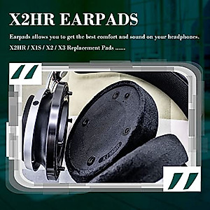 ZIXUANCUSHION X2 Earpads Replacement Philips Audio Fidelio X2 Ear Pads Compatible with Fidelio X2HR, X2, X1S Over-Ear Headphones - Velour Ear Cushions