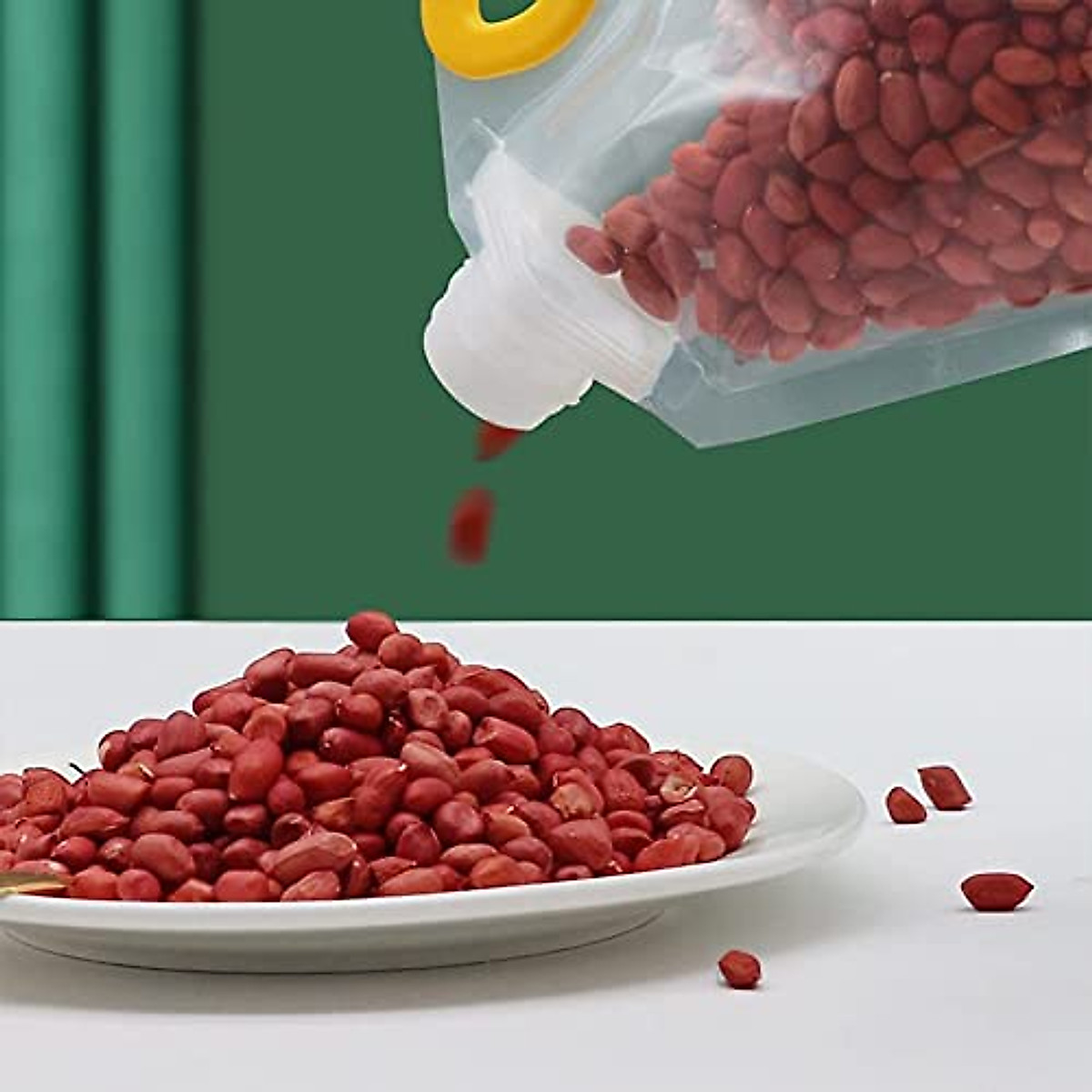 Grain Moisture-Proof Sealed Bag, 10 Pcs Resealable Smell Proof Bags, Transparent Organizers for Storage, Sealed Bags for Nuts, Grains, Beans, Snacks, Rice, Cereal, Spices