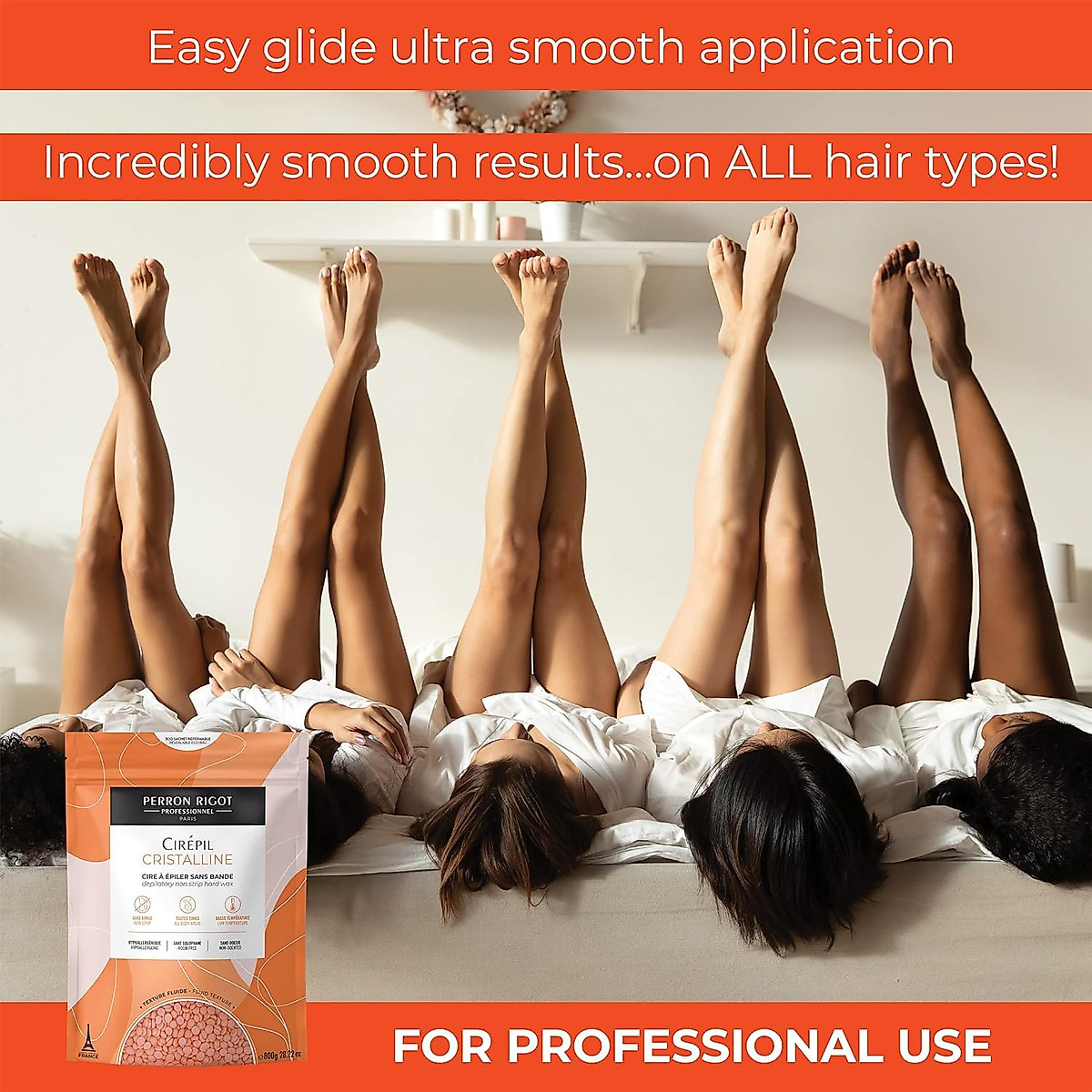 Cirepil - Cristalline - 800g / 28.22 oz Wax Beads Bag - Micro-Crystalline Formula for Sensitive Skin - Rosin-free - Unscented & Gel Texture