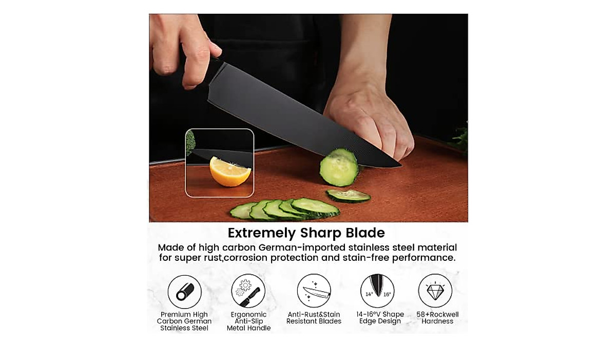 18-Piece German Steel Knife Set - Ultra Sharp & Durable