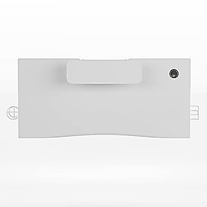 EMMA + OLIVER White Gaming Desk-Cup Holder, Headphone Hook, Monitor/Smartphone Stand