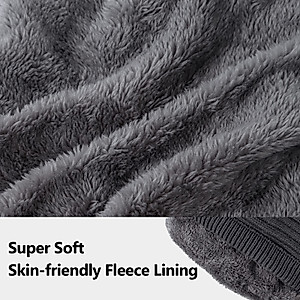 Senker Fashion 2 Pack Womens Slouchy Beanie Winter Knit Soft Hat for Women and Men Grey Black