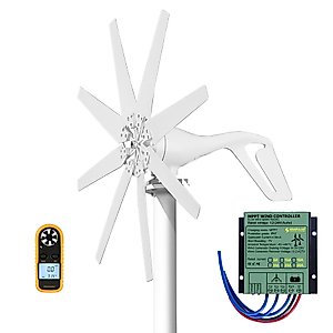 Smaraad 600W 12V Wind Turbine Generator, Wind Generator Kit with Charge Controller, Wind Power Generator for Marine, RV, Home, Windmill Generator Suit for Hybrid Solar Wind System