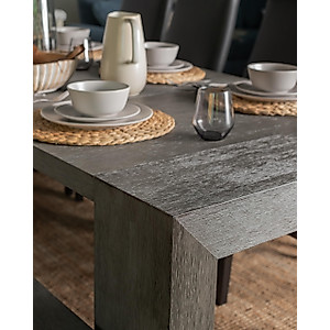 Transformer Table Dining Room Table for 2 to 12, Expandable Dining Table, Coffee Table with Storage Panels Included, Space Saving Furniture (Dark Grey, Table + Bench + Coffee Table)