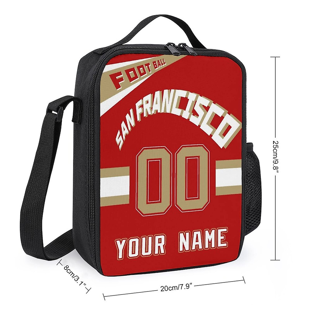 Personalized Custom Lunch Bag Box with Name Number Customized Reusable Insulated Lunch Tote Bag for Family Friends Office Picnic 32 Colors Gifts