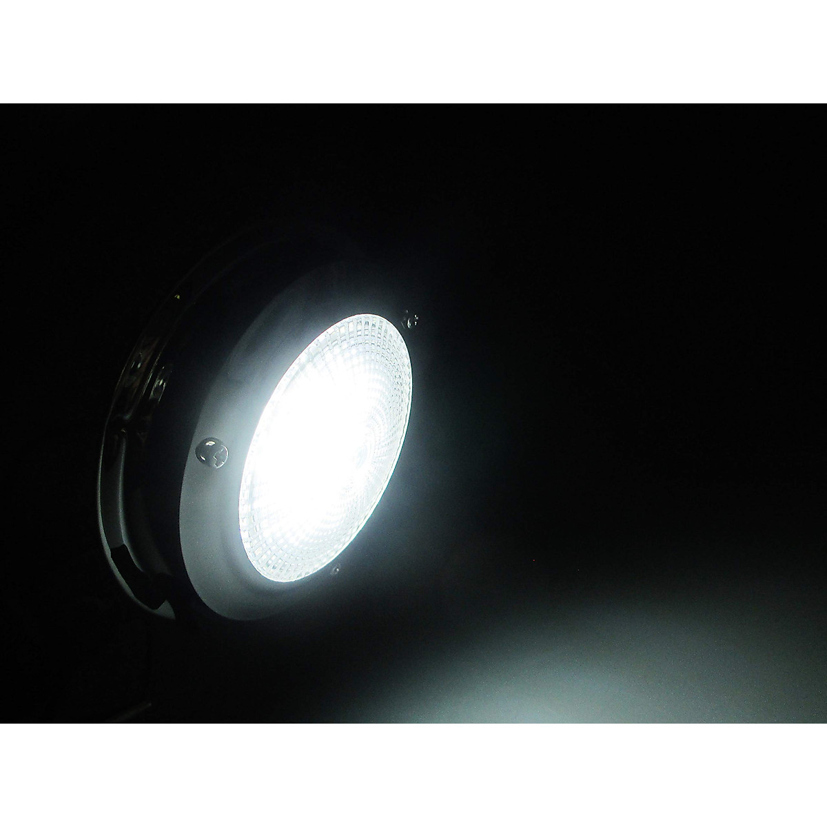 Pactrade Marine Dome Light 12V - 3-Inch Lens, Cool White LED | Stainless Steel Boat Light with Built-In Rocker Switch, Surface Mount | RV, Trailer, Boat Interior Lights, Marine Lights