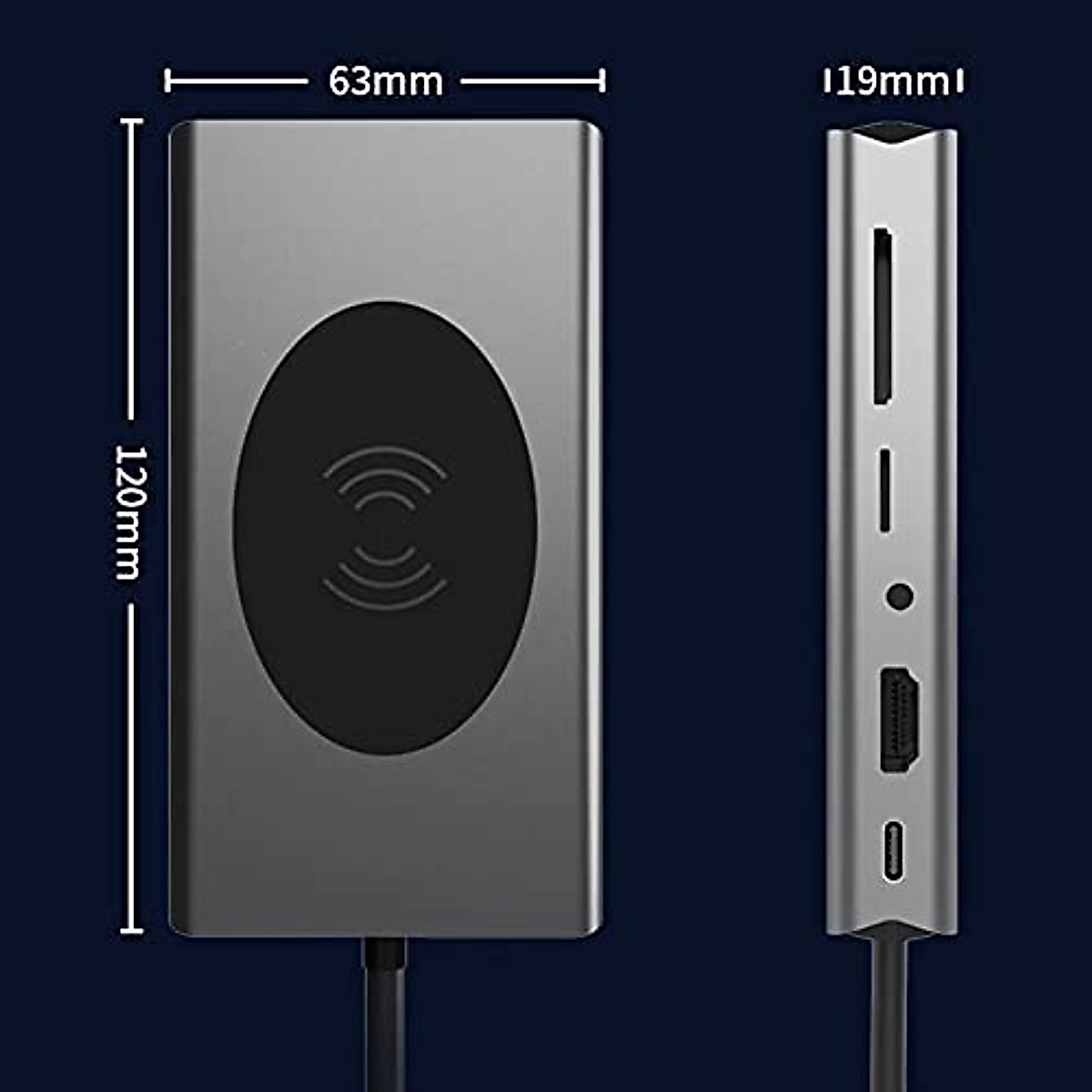 GPPZM USB Type C Hub USB 3.0 Type-C Hub to HDMI Adapter 4K Thunderbolt 5 USB C Hub with TF SD Reader Slot PD